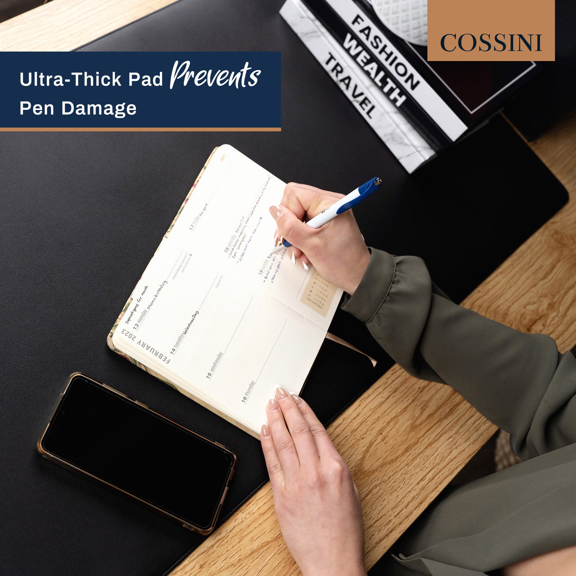 XL PU Leather Desk Mat - Cossini